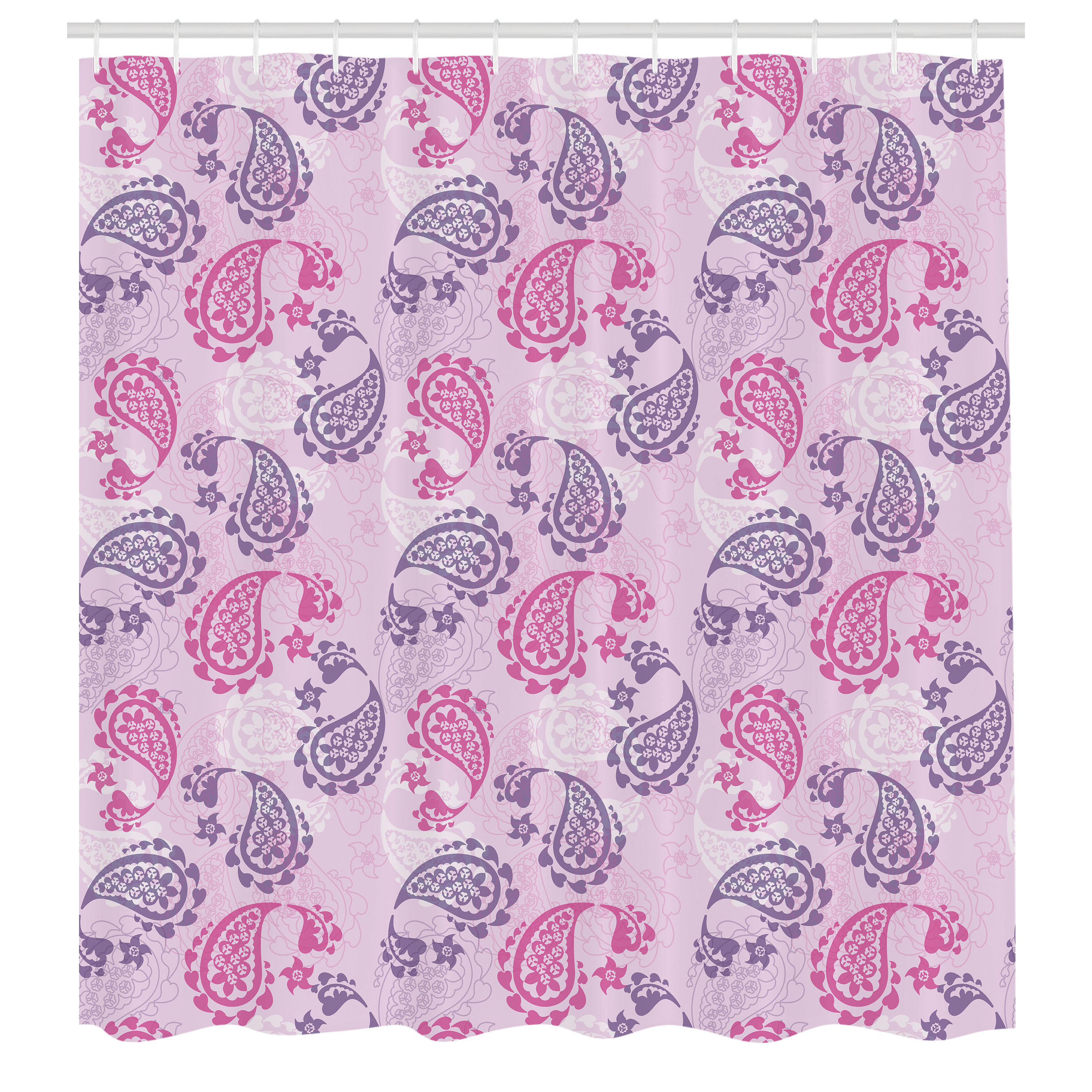 Astoria Grand Paisley Shower Curtain Art Effects Fuchsia Lilac | Wayfair