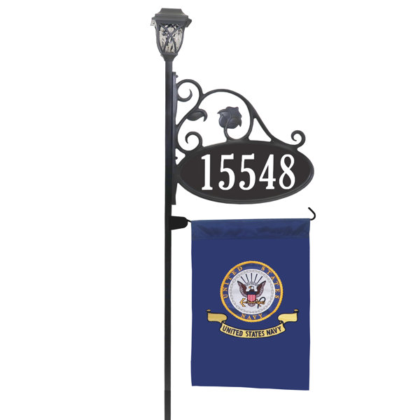 Address America Park Place Oval Double-Sided Reflective Address Sign ...