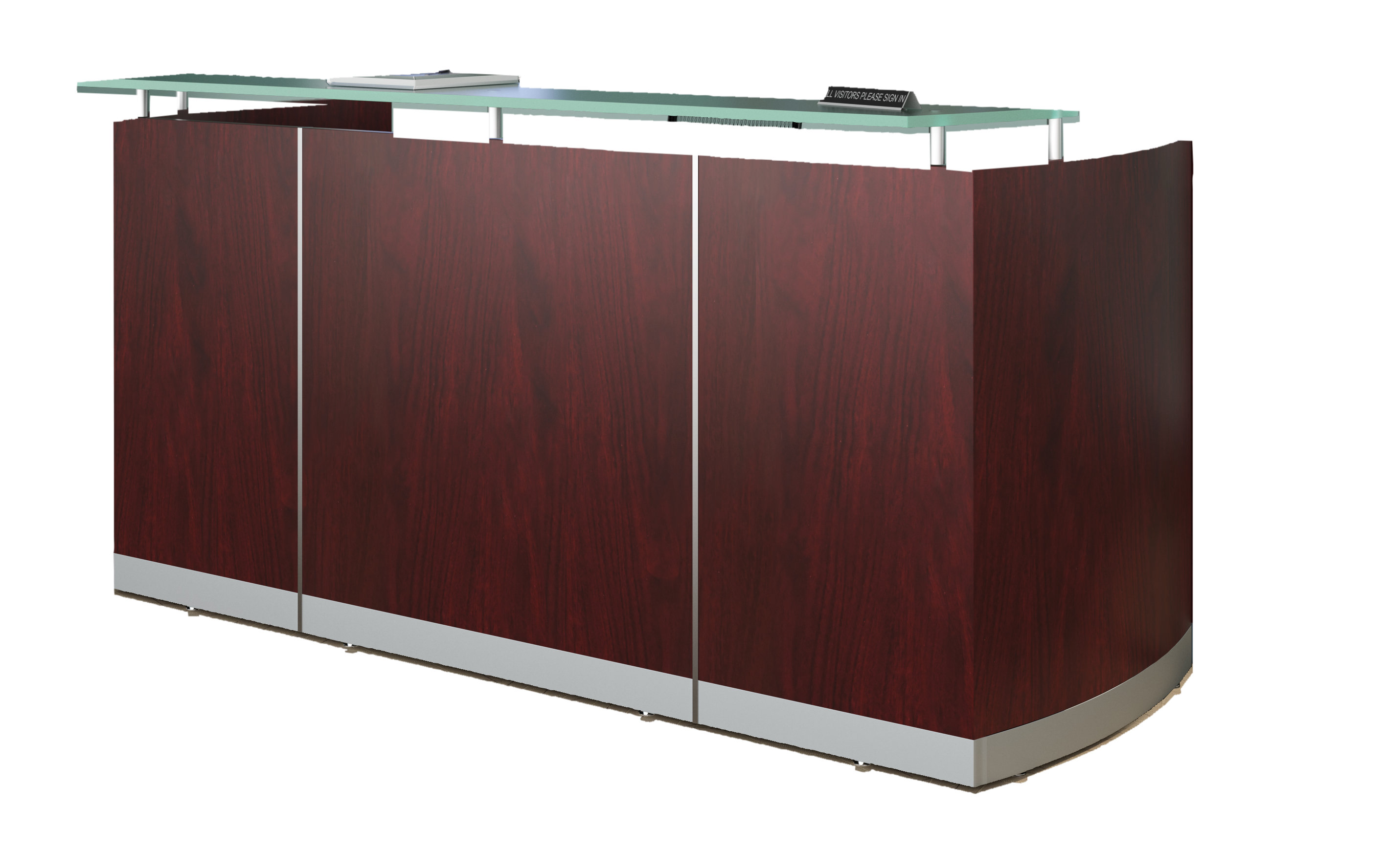Safco Products Company Medina Rectangular Wood Reception Desk & Reviews ...