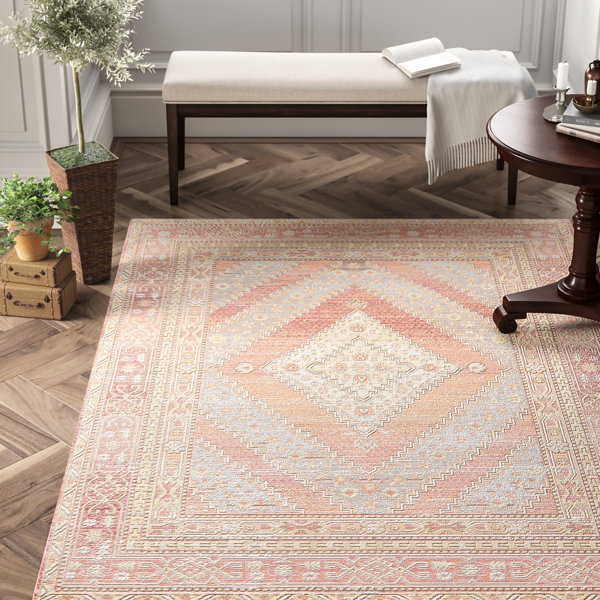 Langley Street® Allerone Geometric Pink Area Rug & Reviews | Wayfair