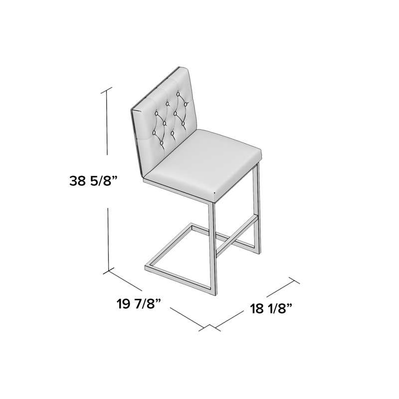 Upper Square™ Sheraden Upholstered Counter Stool with Metal Frame ...