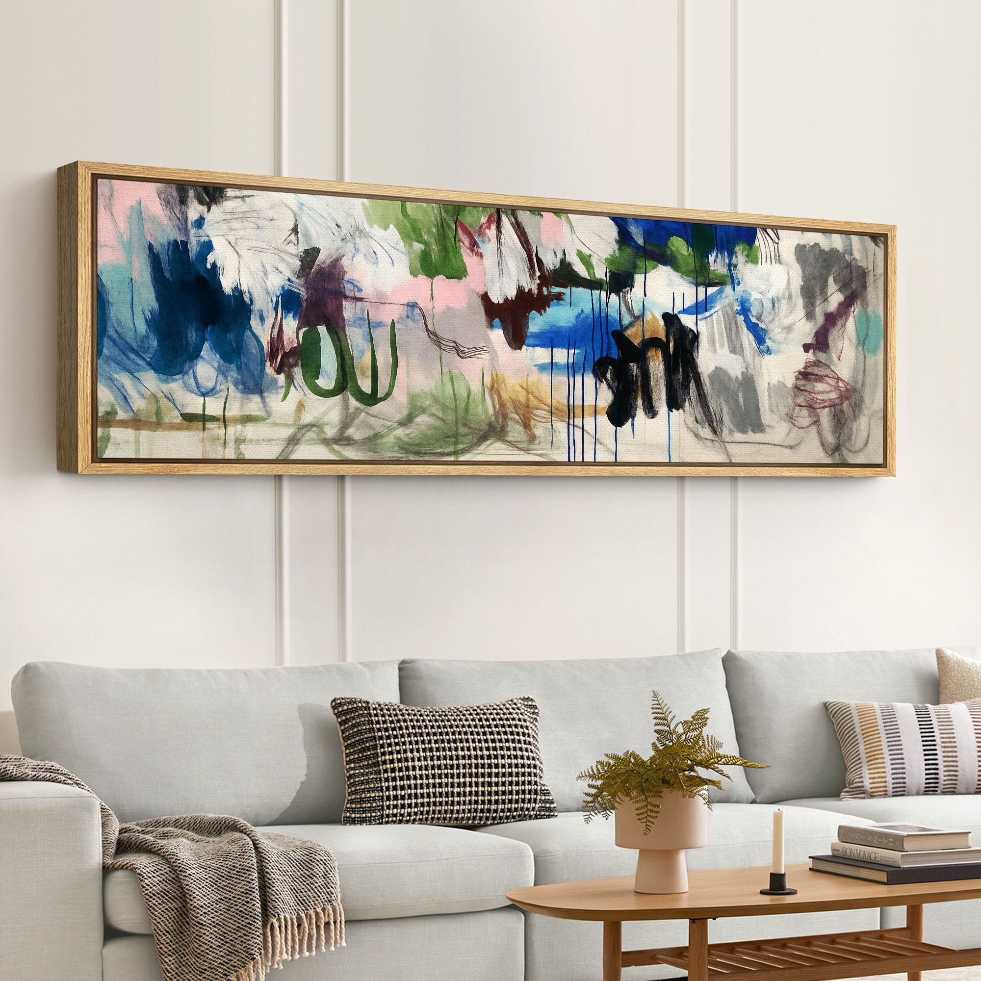 IDEA4WALL Bold Abstract Expression Large Framed Canvas Print Wall Art ...