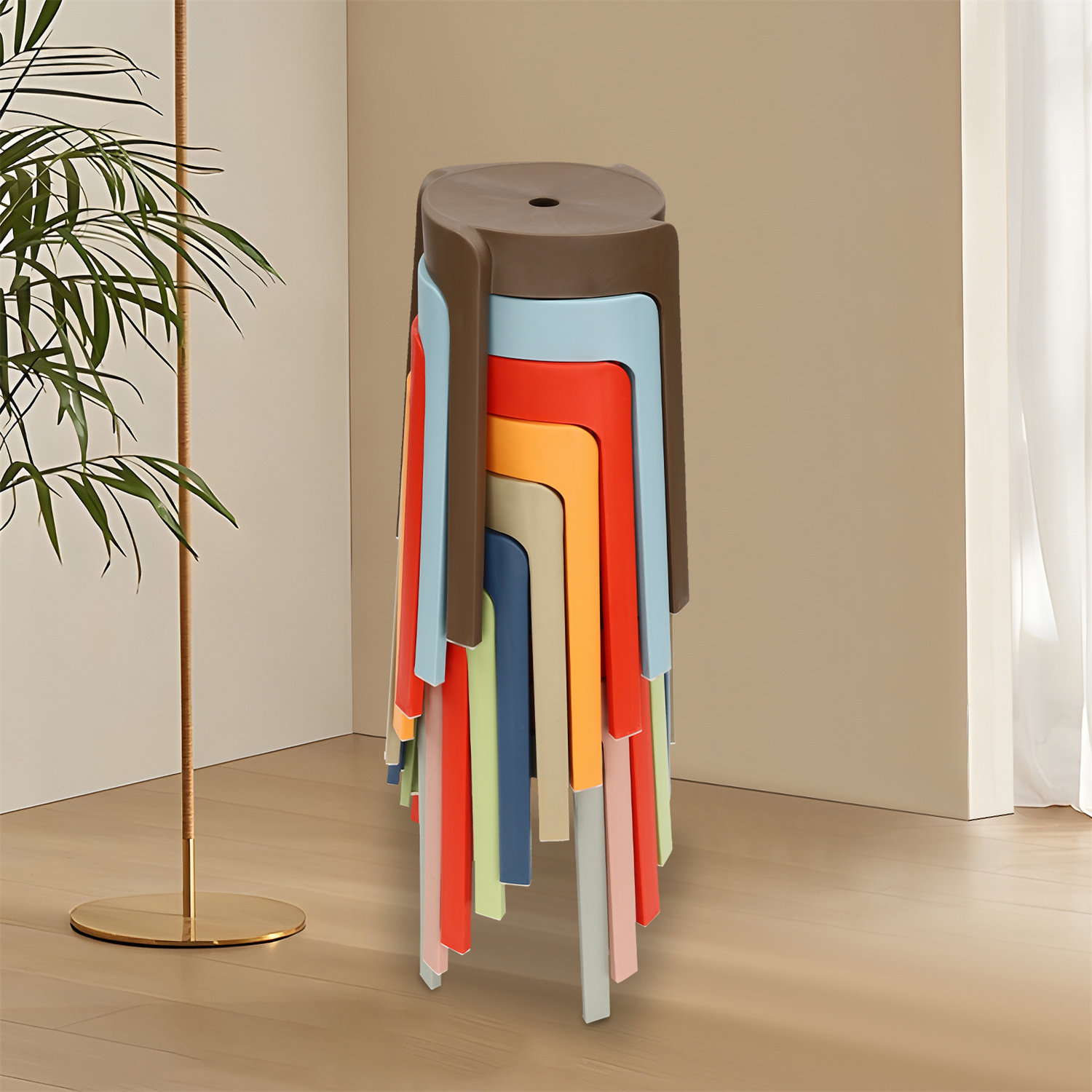 Wrought Studio Hilbrecht Plastic Accent Stool - Wayfair Canada