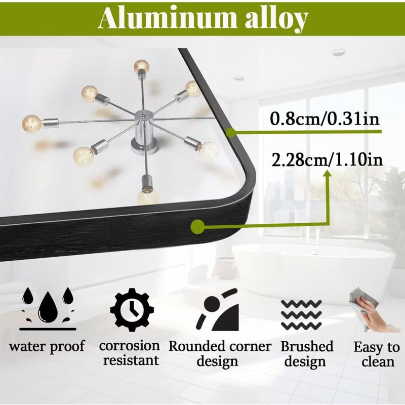 Ebern Designs Ingard Metal Rectangle Mirror | Wayfair