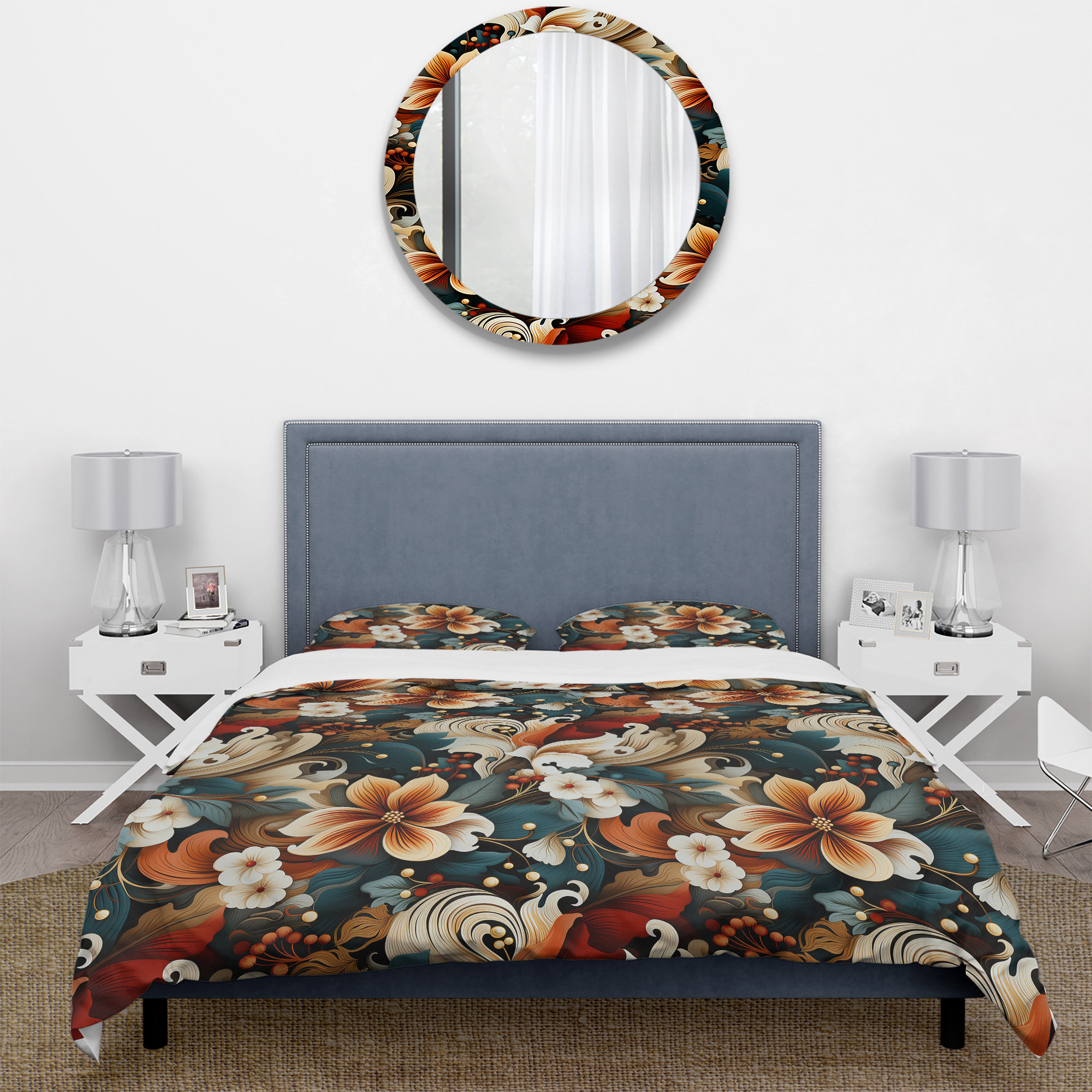 Design Art Bohemian Paisley Earth Tones I - Paisley Duvet Cover Set ...