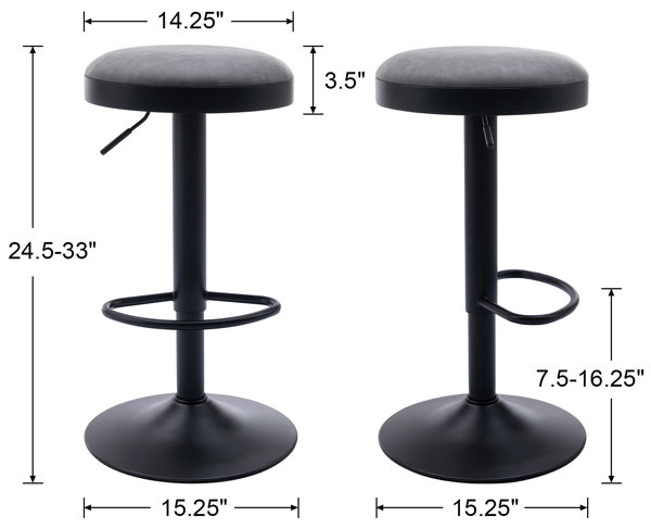 Latitude Run® Reld Swivel Adjustable Height Stool & Reviews | Wayfair