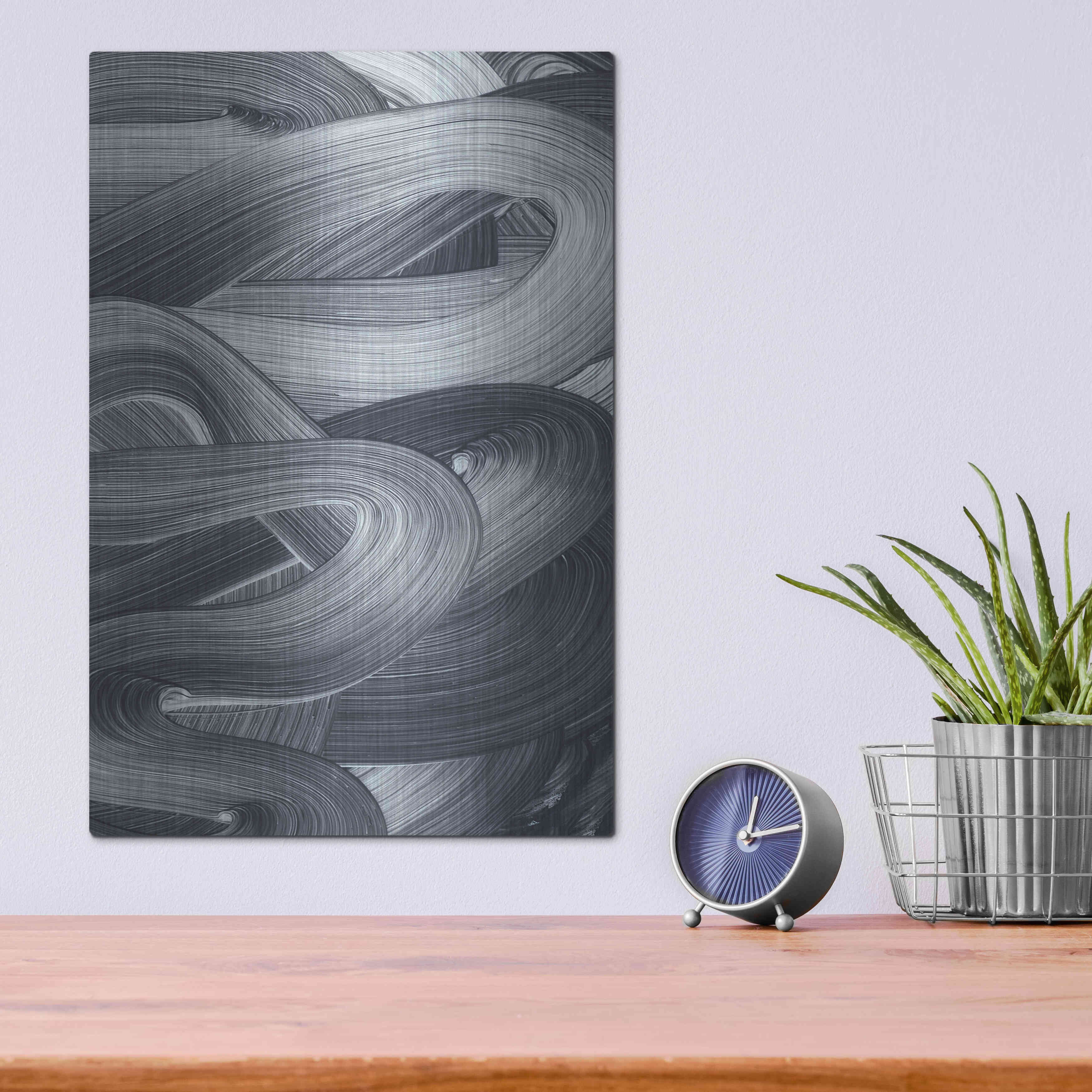 Orren Ellis 'Brushed 4' by Design Fabrikken, Metal Wall Art, MTL-14898 ...