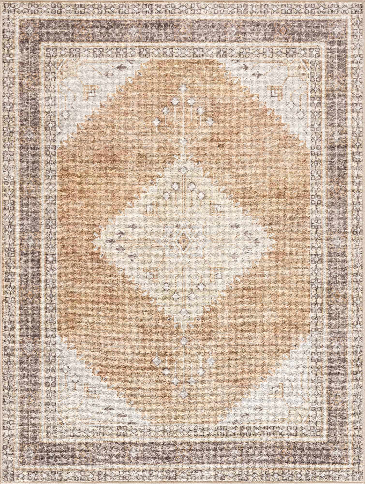 Foundry Select Albar Moroccan Machine Washable Brown Area Rug & Reviews ...