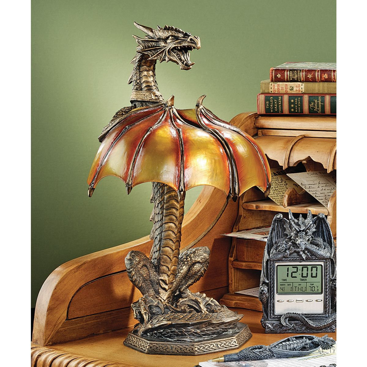 Design Toscano Dragon Strike Illuminated Figurine & Reviews | Wayfair