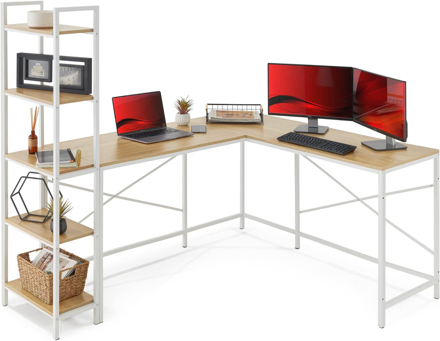 Inbox Zero Masel 63.5'' W L-Shaped Computer Desk | Wayfair