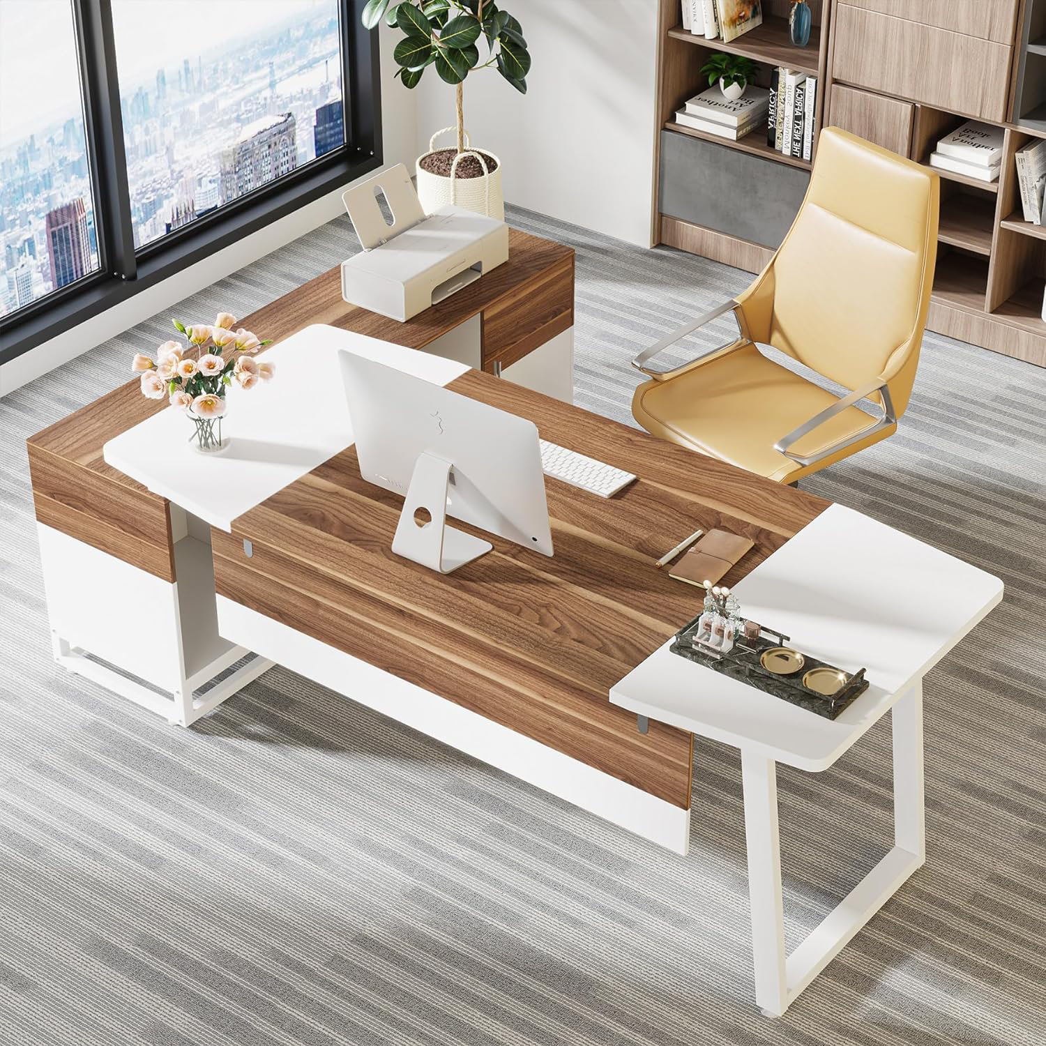 17 Stories Curto L-Shape Executive Desk & Reviews - Wayfair Canada