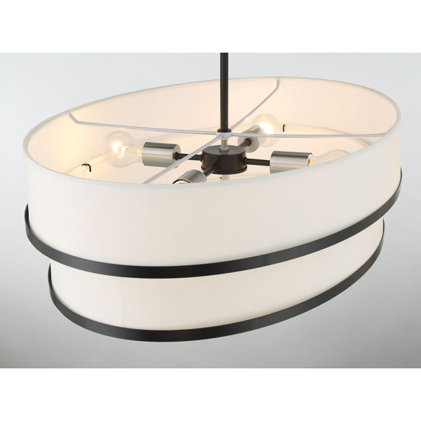 Orren Ellis Wellford Coal With White Pendant Light | Wayfair