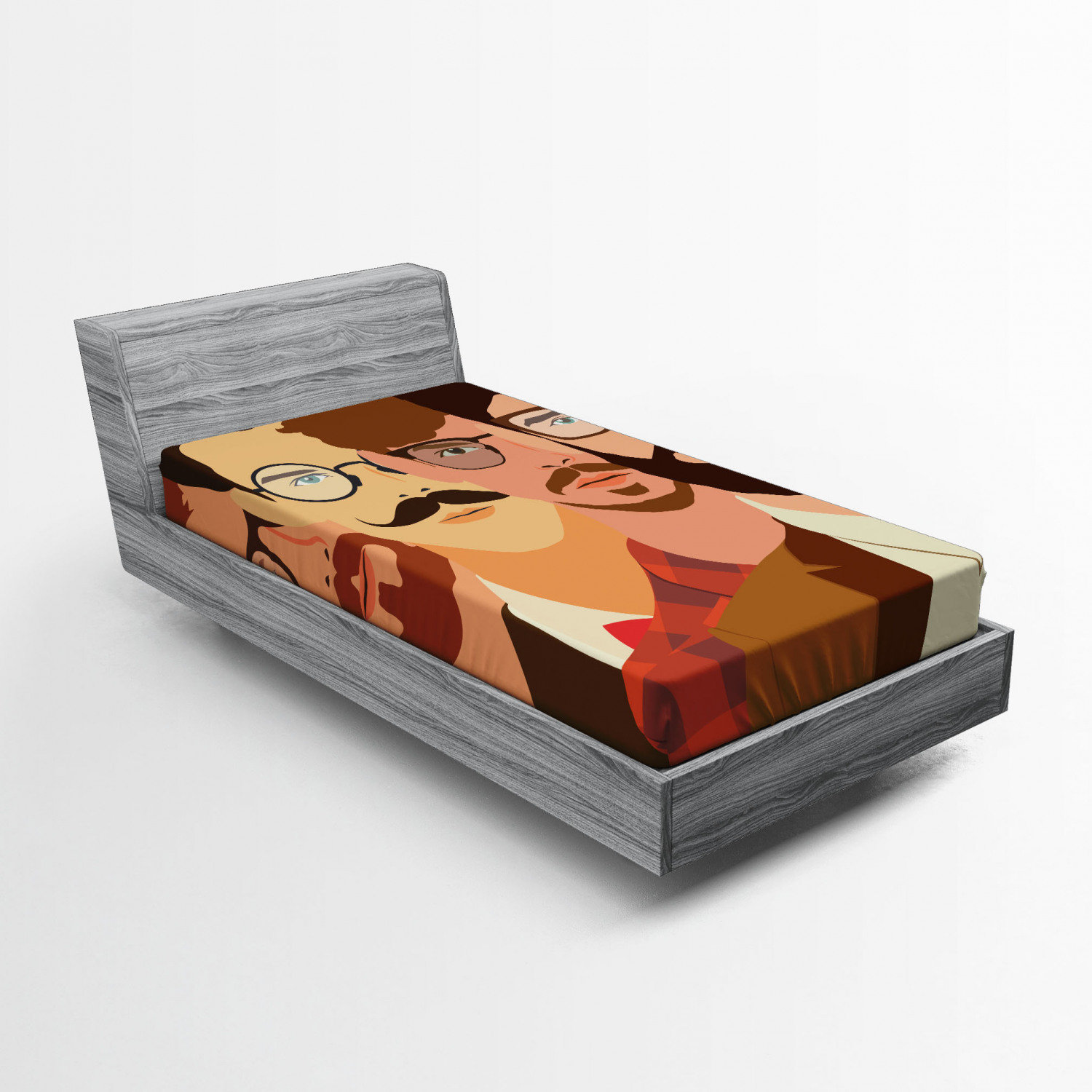 Ambesonne Cartoon Hipster Fitted Sheet | Wayfair