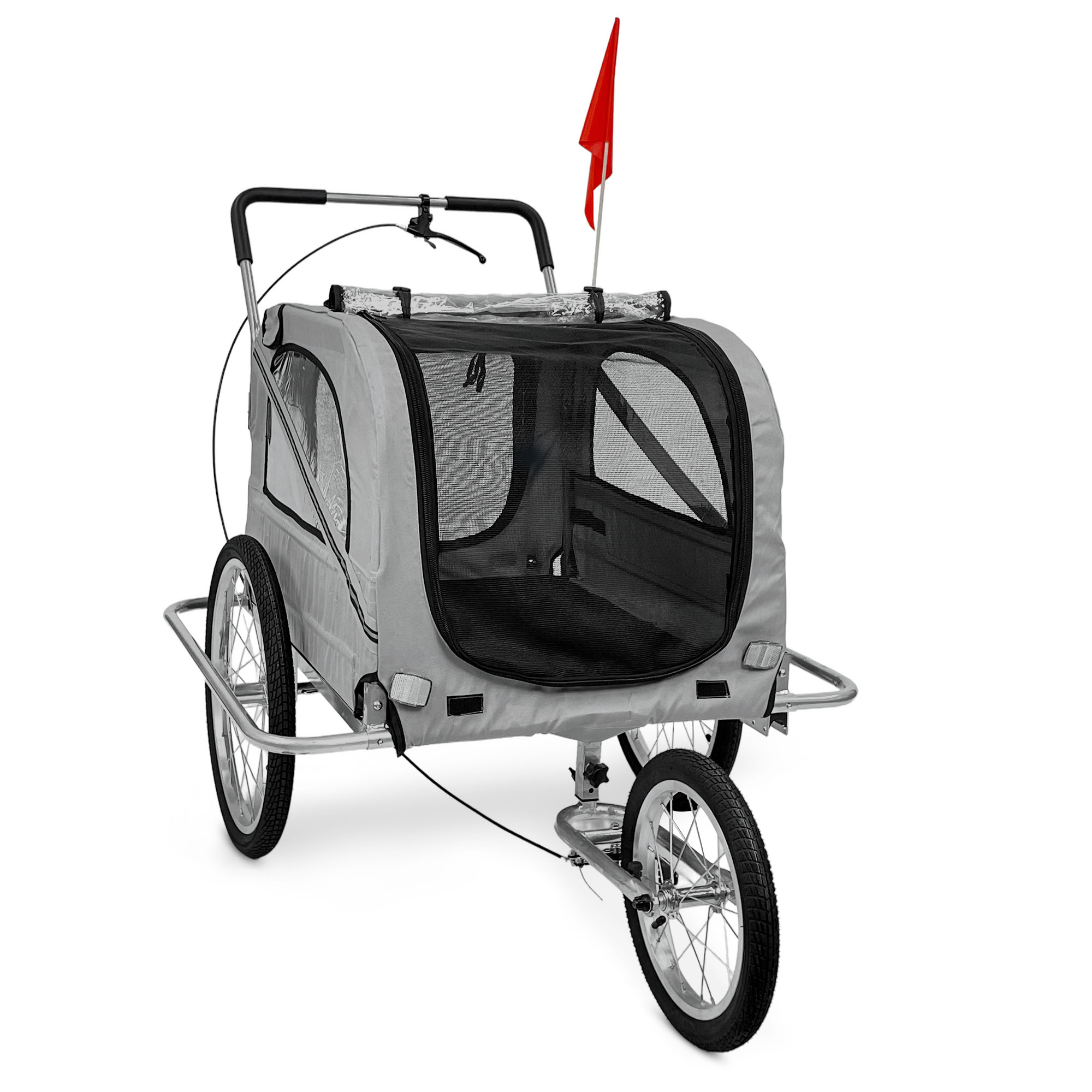 Poloma 2 in1 Large Pet Dog Bike Trailer Bicycle Trailer Folding Jogger ...