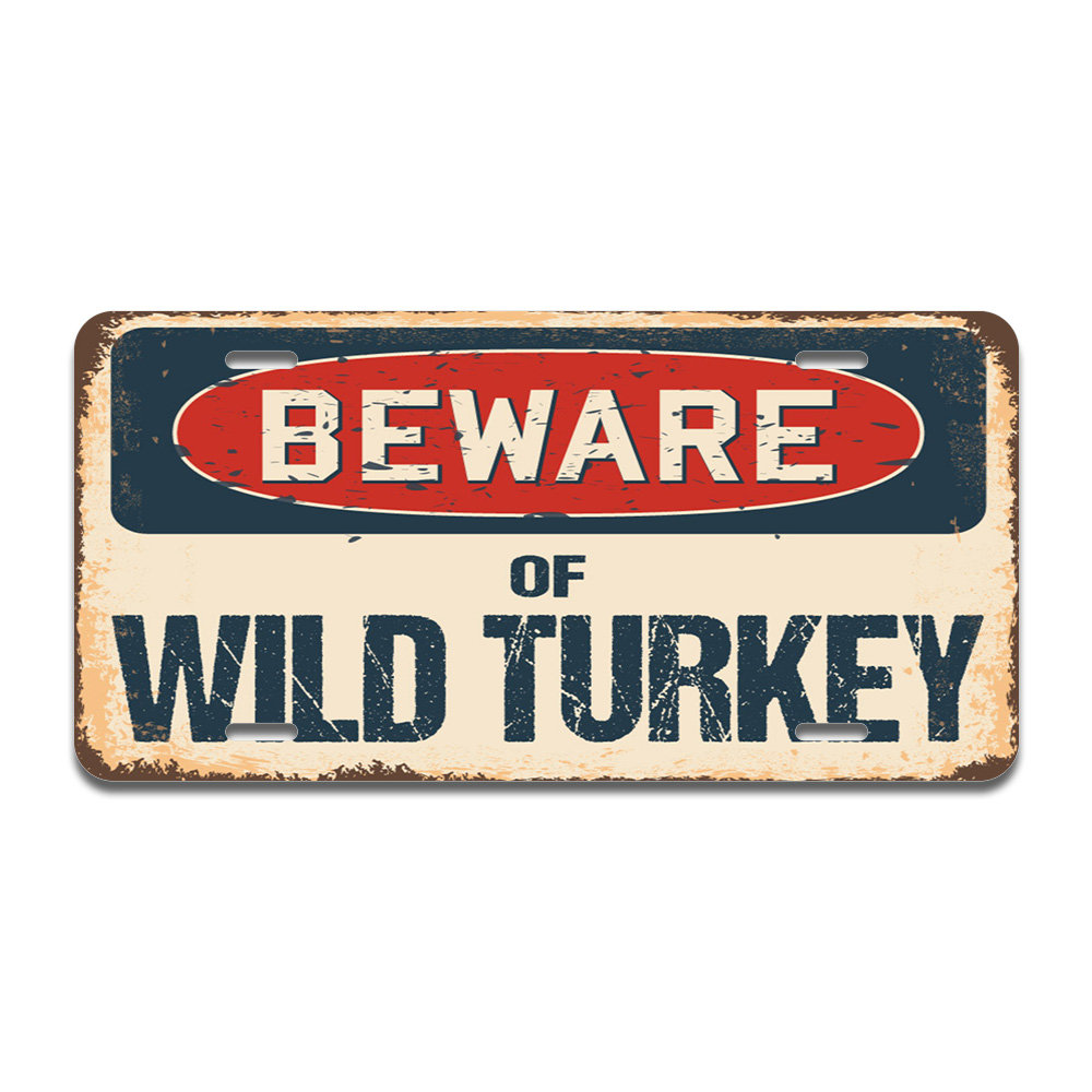 SignMission Beware of Wild Turkey Aluminum Plate Frame | Wayfair