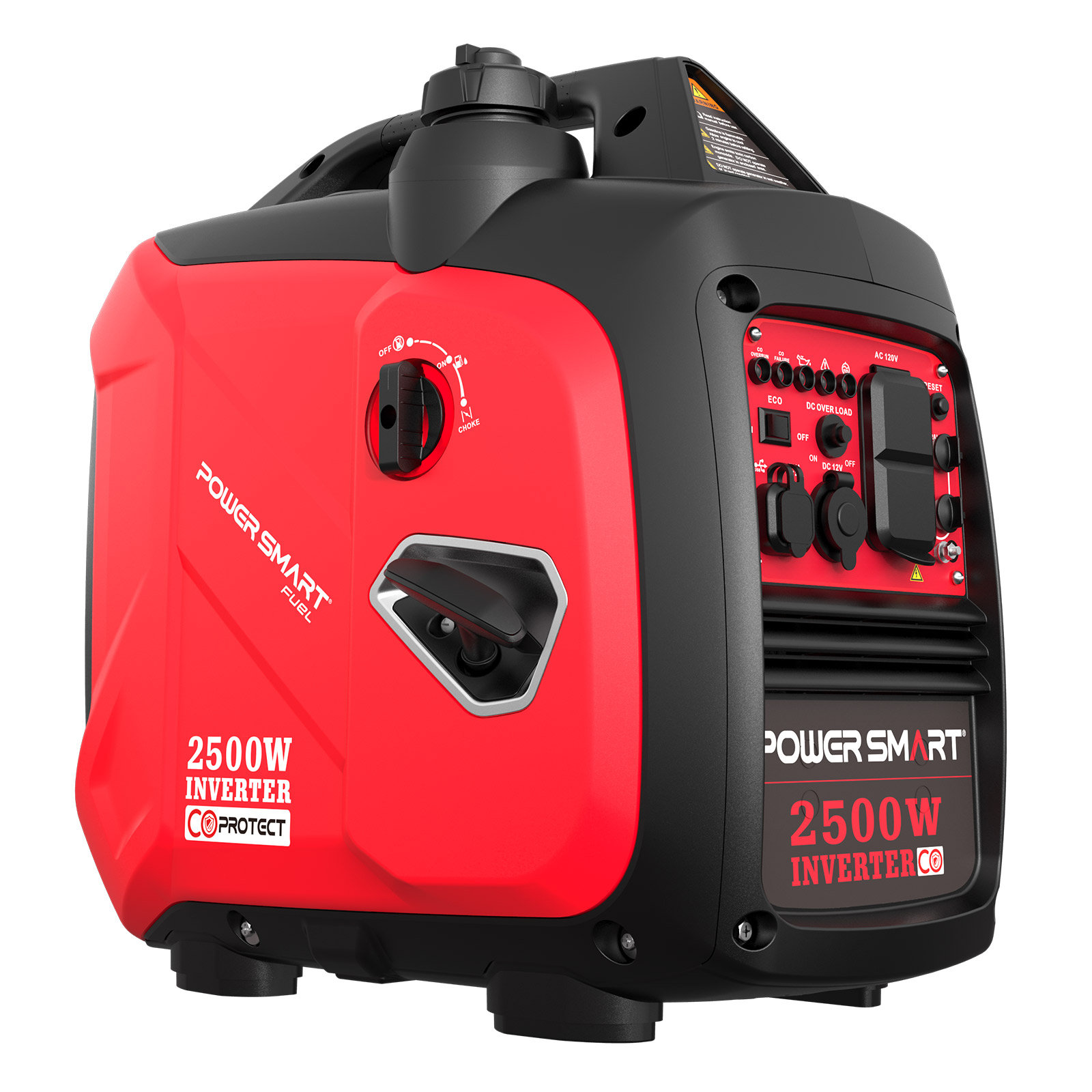 Powersmart 2500W Gas Portable Generator, CO Detect, USB Output,Easy ...
