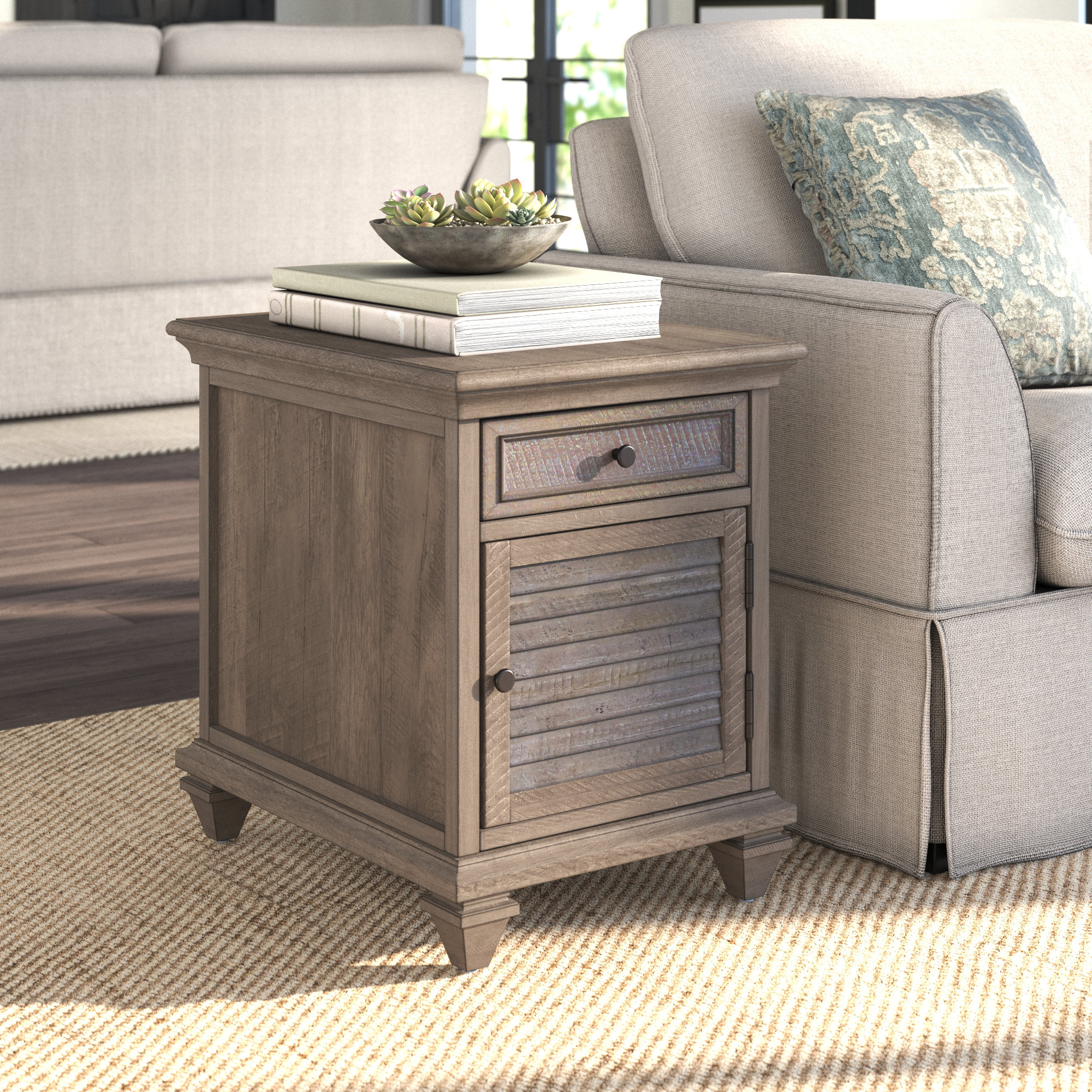 Laurel Foundry Modern Farmhouse® Dube End Table with Storage & Reviews ...