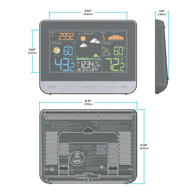 La Crosse Technology Wireless Weather Station with Atomic Time ...