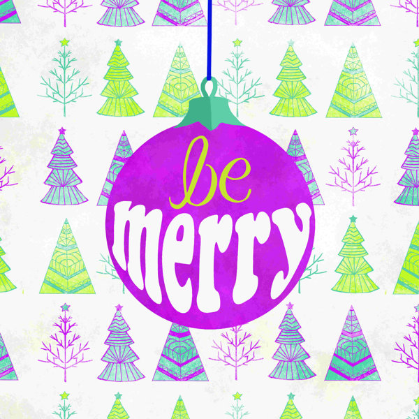 The Holiday Aisle® " Be Merry White " Painting Print - Wayfair Canada