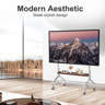 NINGBOJUSEN Mobile TV Cart Easel Rolling TV Stand For 32 To 75 Inch LCD ...