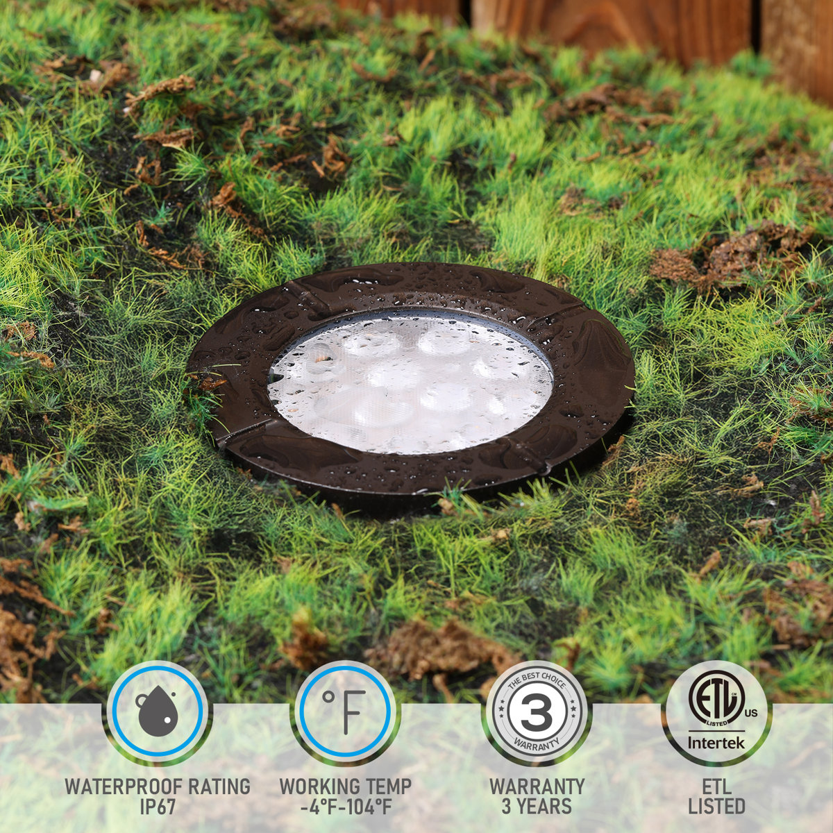 LEDVANS LED Landscape Well light Low Voltage In-Ground Lawn Light, IP67 ...