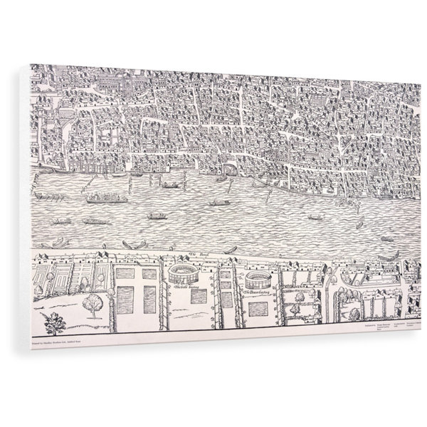 East Urban Home Agas' Map of London - Painting Print | Wayfair.co.uk