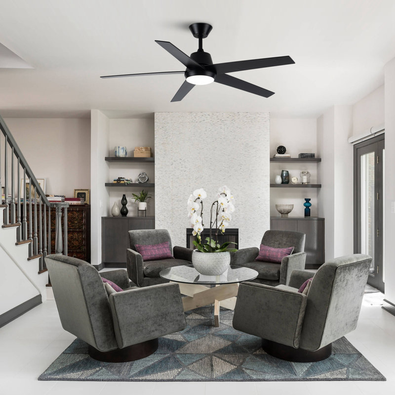 Vaczon 52" 5 - Blade Modern Ceiling Fan with 3CCT LED Lights and Remote ...