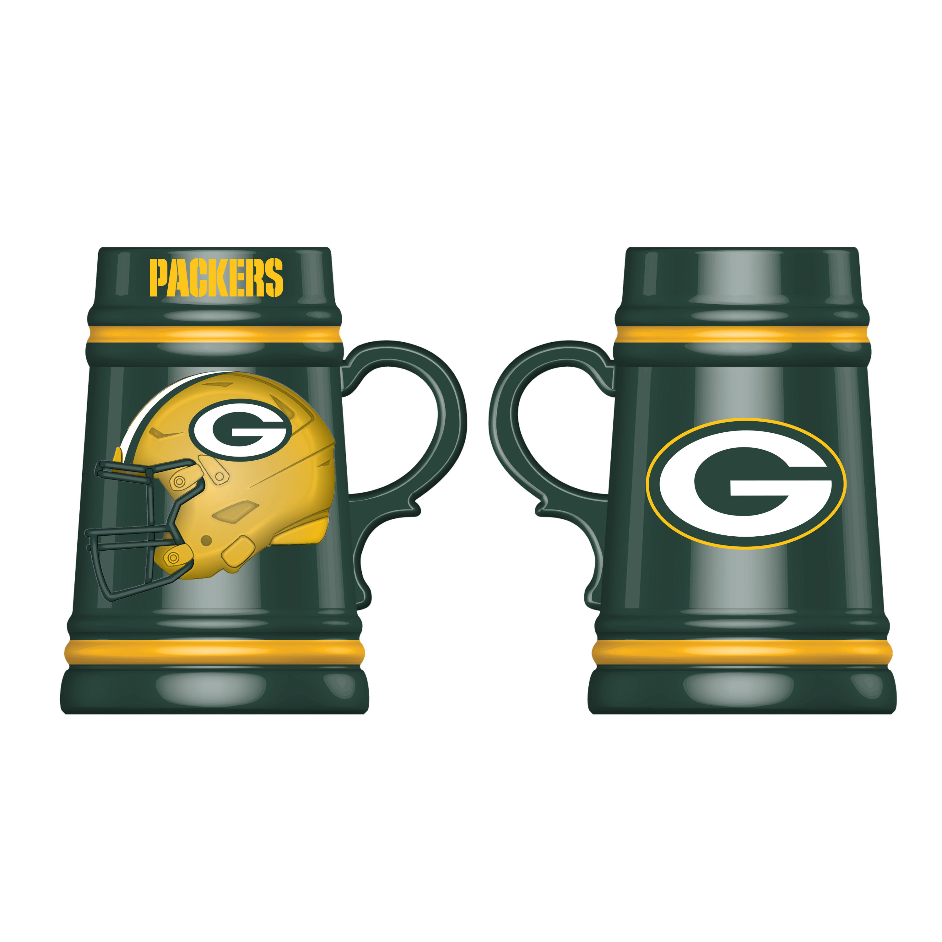 Charlton Home® Green Bay Packers Ceramic Stein Cup, 24oz | Wayfair