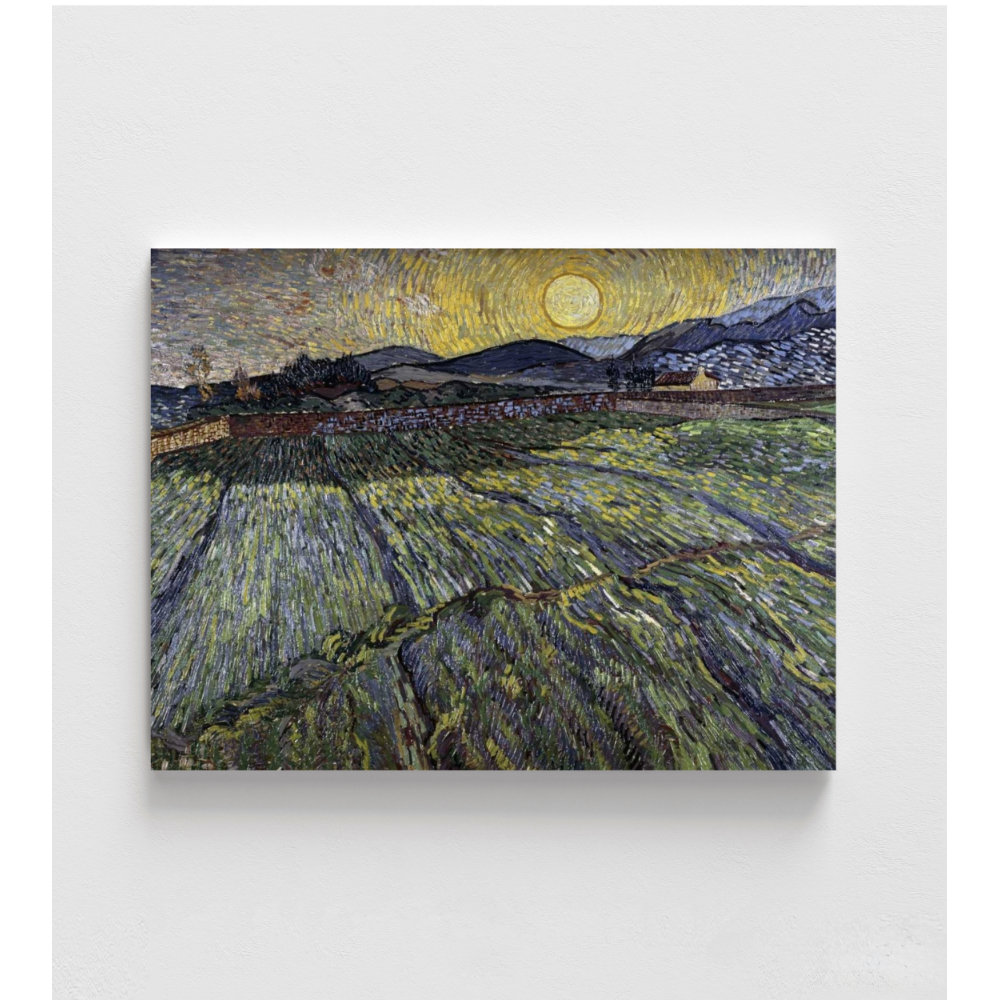 WeFrameArt Enclosed Field With Rising Sun By Van Gogh, Saint-Remy By ...