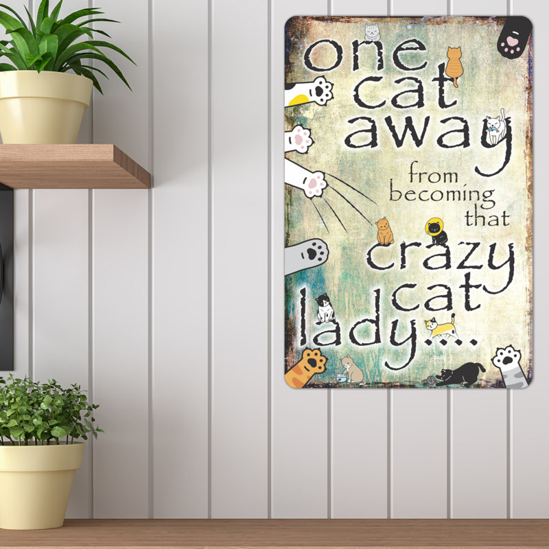 ATX CUSTOM SIGNS Funny Cat Lady Sign | Wayfair
