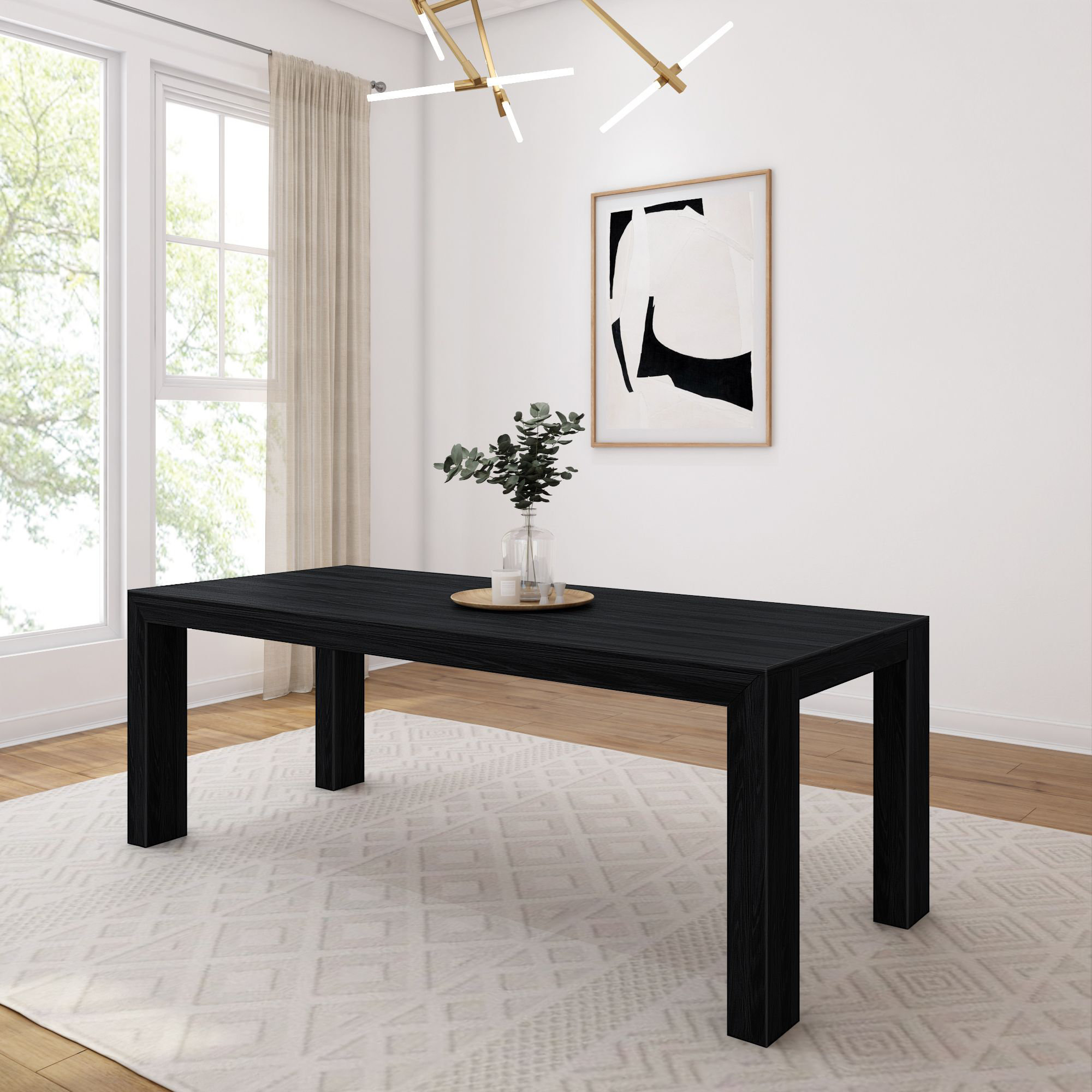 Wade Logan Chalonda Modern Rectangular Dining Table (84in / 2388mm ...