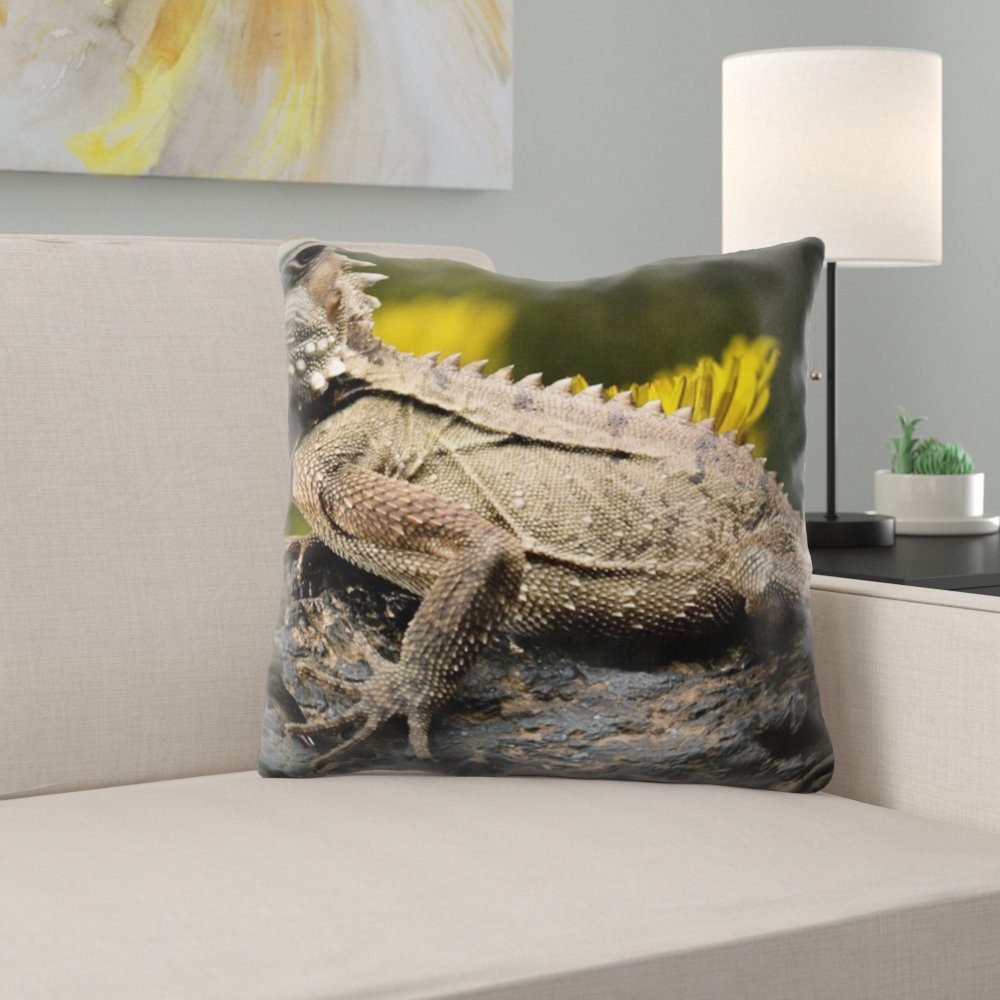East Urban Home Lizard Throw Pillow | Wayfair