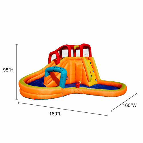 Banzai Kids Inflatable Outdoor Lazy River Adventure Water Park Slide ...