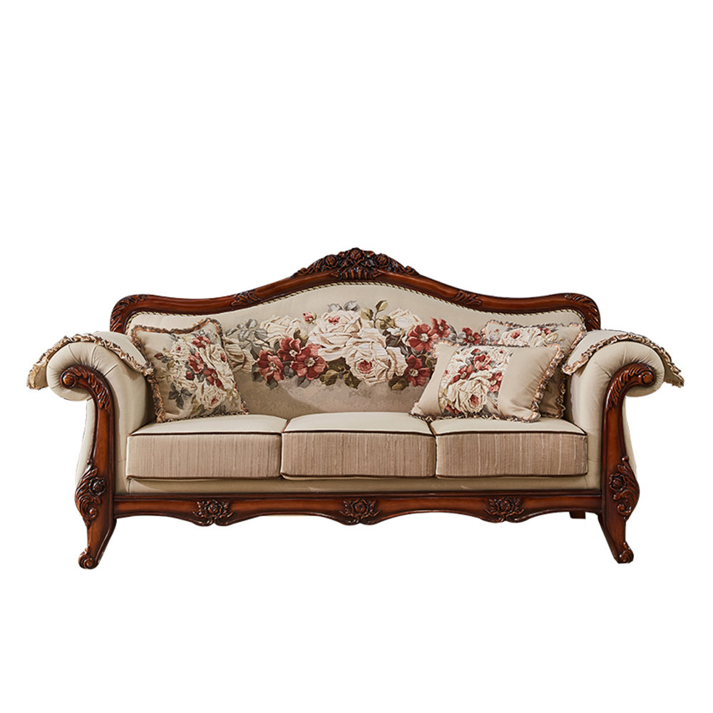 Romero European style solid wood fabric sofa - Wayfair Canada