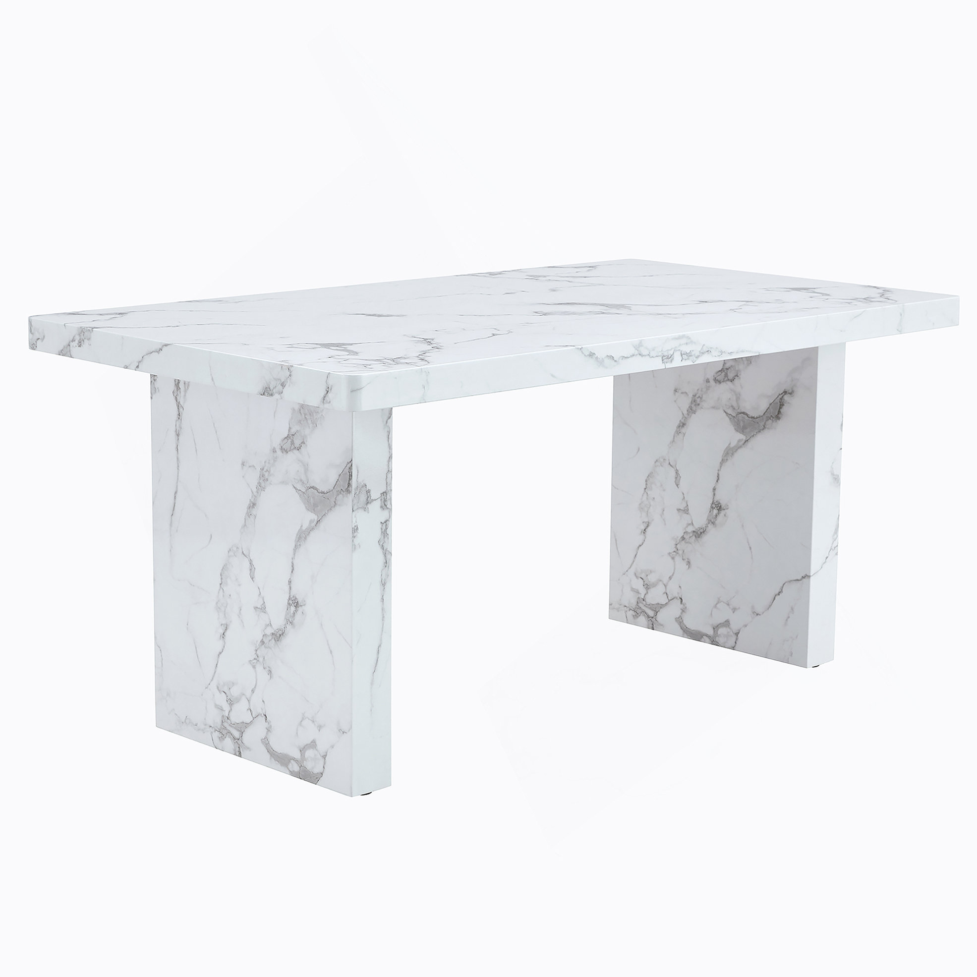 Brayden Studio® 63"*35.4"*30" inches Luxurious Marble Pattern MDF ...