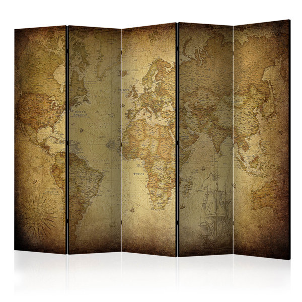 East Urban Home 225cm W x 172cm H 5 - PanelOne Sided Room Divider ...