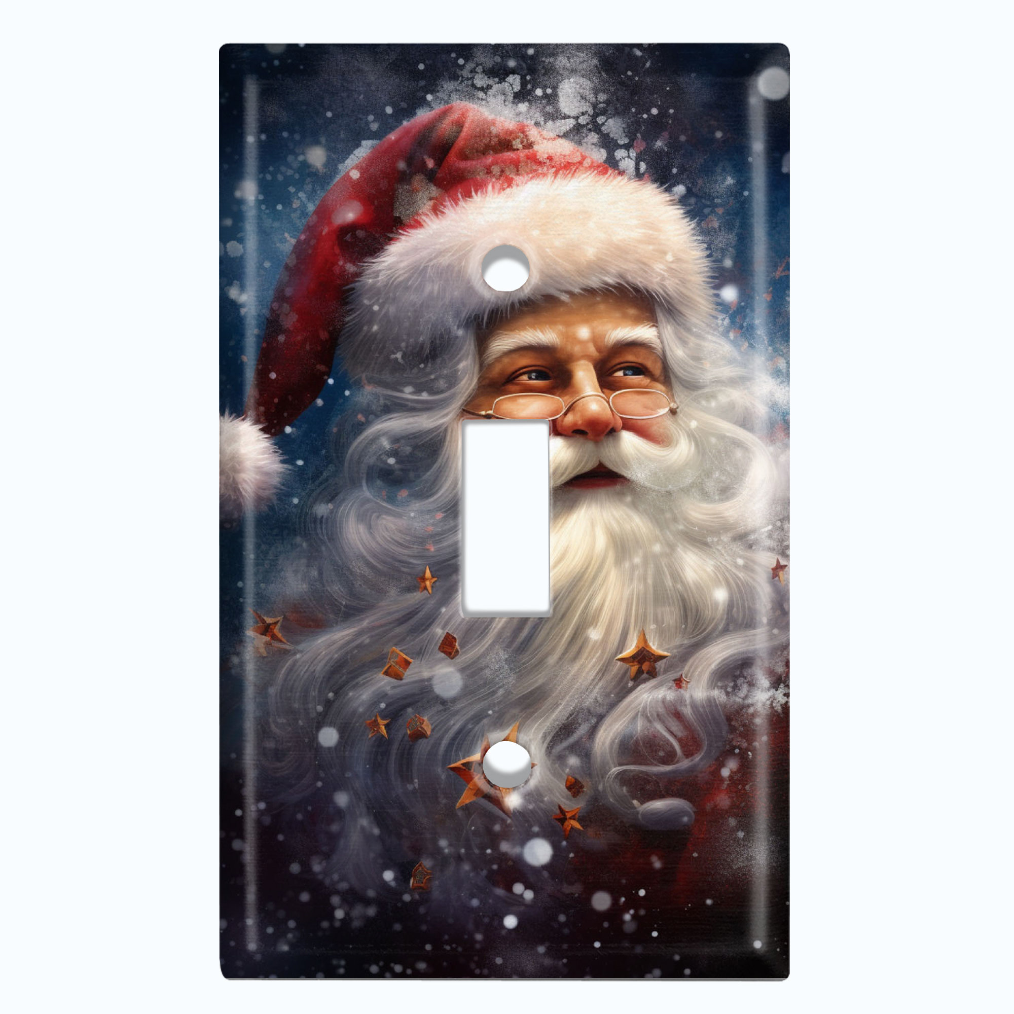 WorldAcc Christmas Santa Claus 1-Gang Toggle Light Switch Wall Plate ...