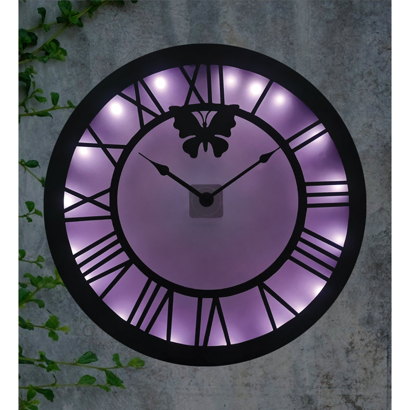 Regal Art & Gift Paradise Solar Clock - Butterfly | Wayfair
