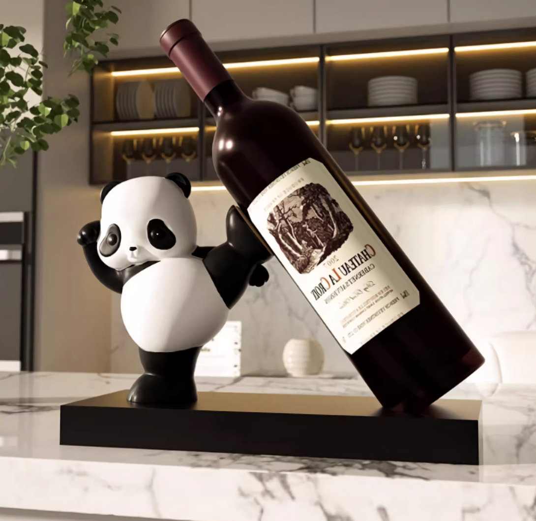 Latitude Run® Panda-Shaped Wine Rack Decorative Ornament - Wayfair Canada