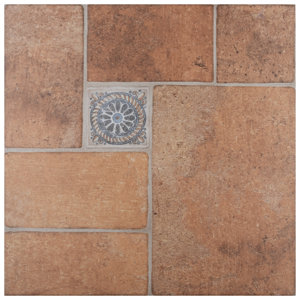Merola Tile Tovar 17-3/4 In. X 17-3/4 In. Ceramic Rustic Wall & Floor ...