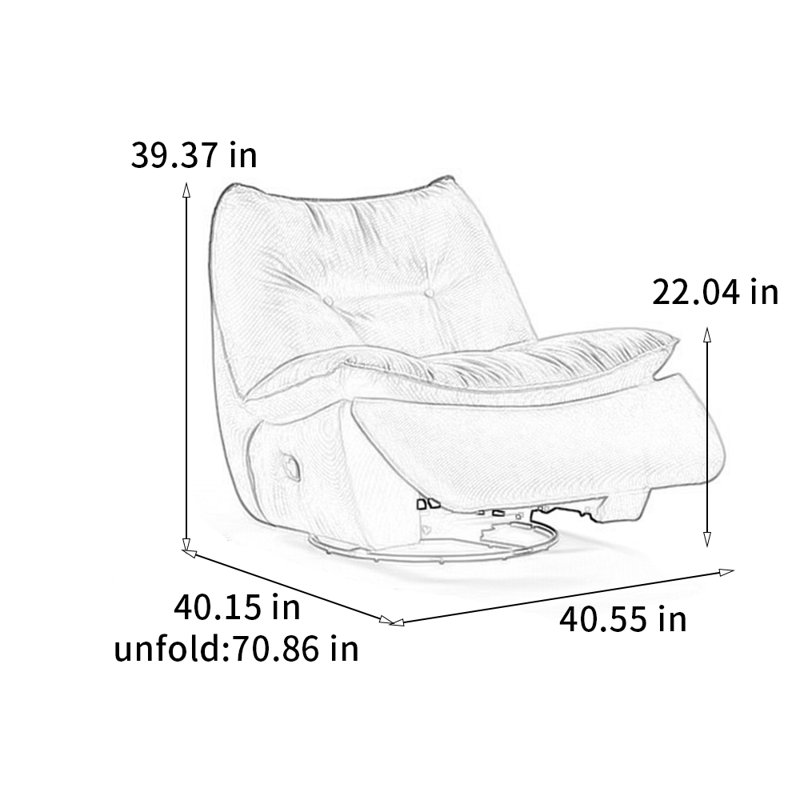 Hokku Designs Comfy bread - shaped rotating recliner | Wayfair