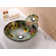 ANZZI Impasto 15.5'' Green Tempered Glass Circular Bathroom Sink with ...