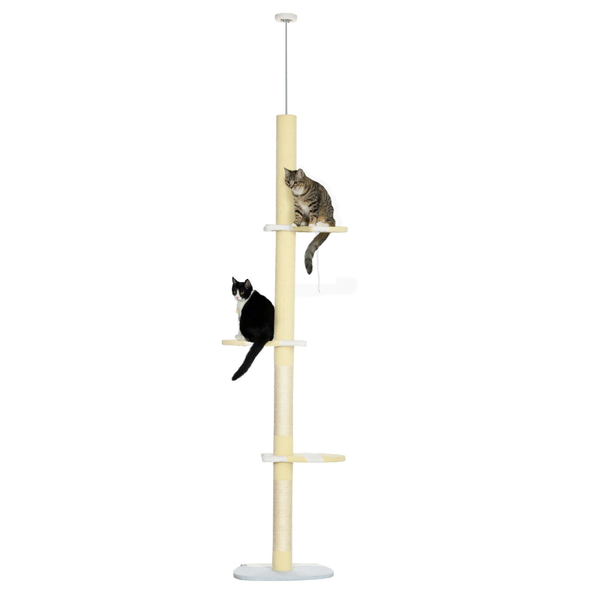 Carshome 4-Tier Tall Cat Tower, Floor to Ceiling Cat Tree, Height ...
