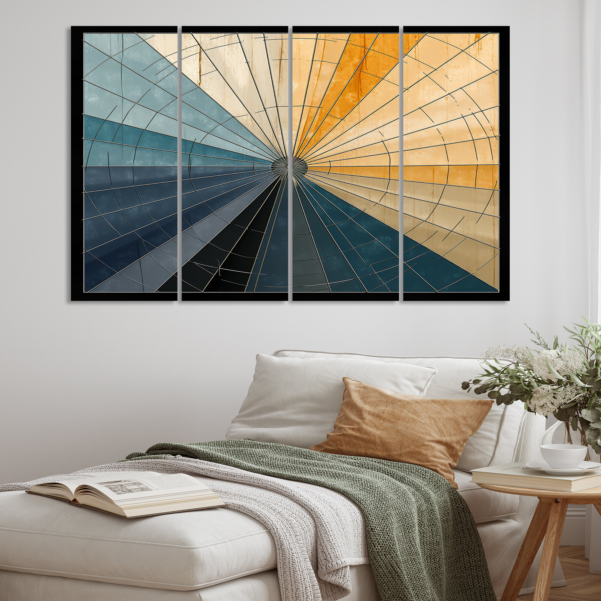 Design Art Mid-Century New Balance Abstract Geometrics II On Canvas 4 ...