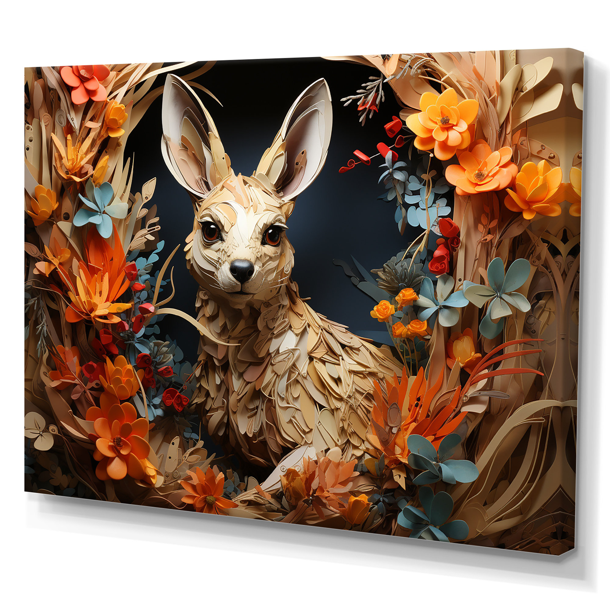 Winston Porter Baroque Kangaroo Collage On Canvas Print | Wayfair