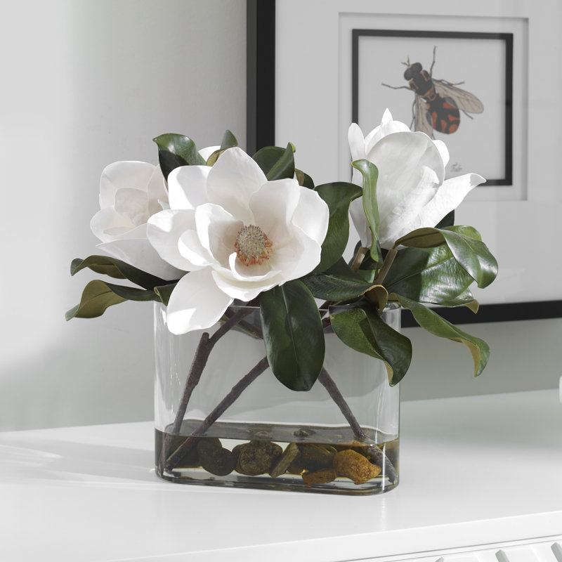 Primrue Magnolia Centerpiece in Vase | Wayfair