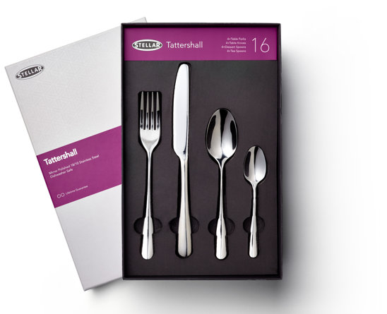Stellar Stellar 16 Piece 18/10 Stainless Steel Cutlery Set. Table ...