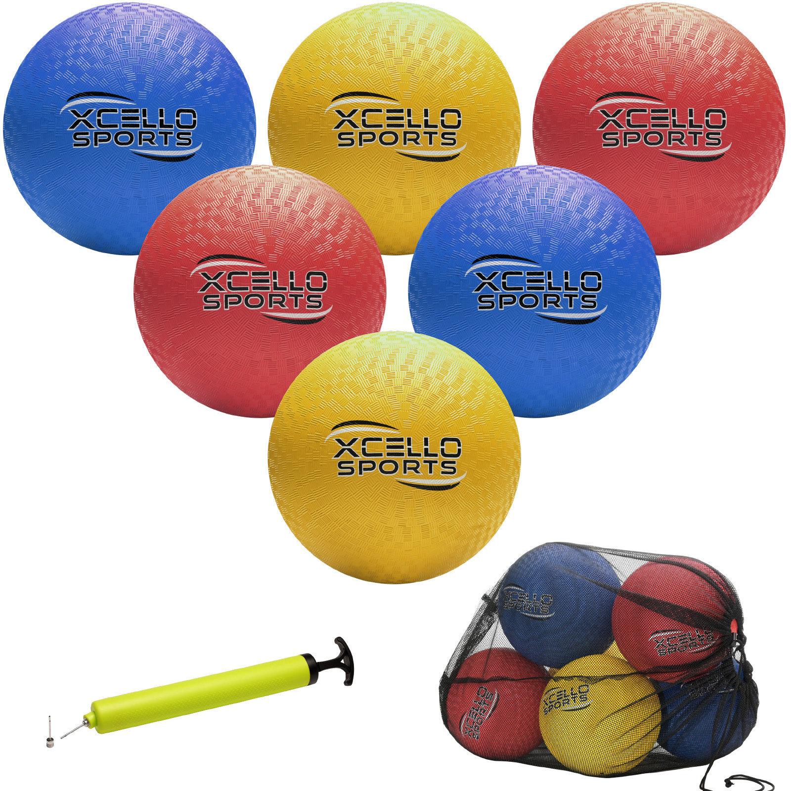 Excello Global Products Xcello Sports Playground Ball Set with Pump and ...