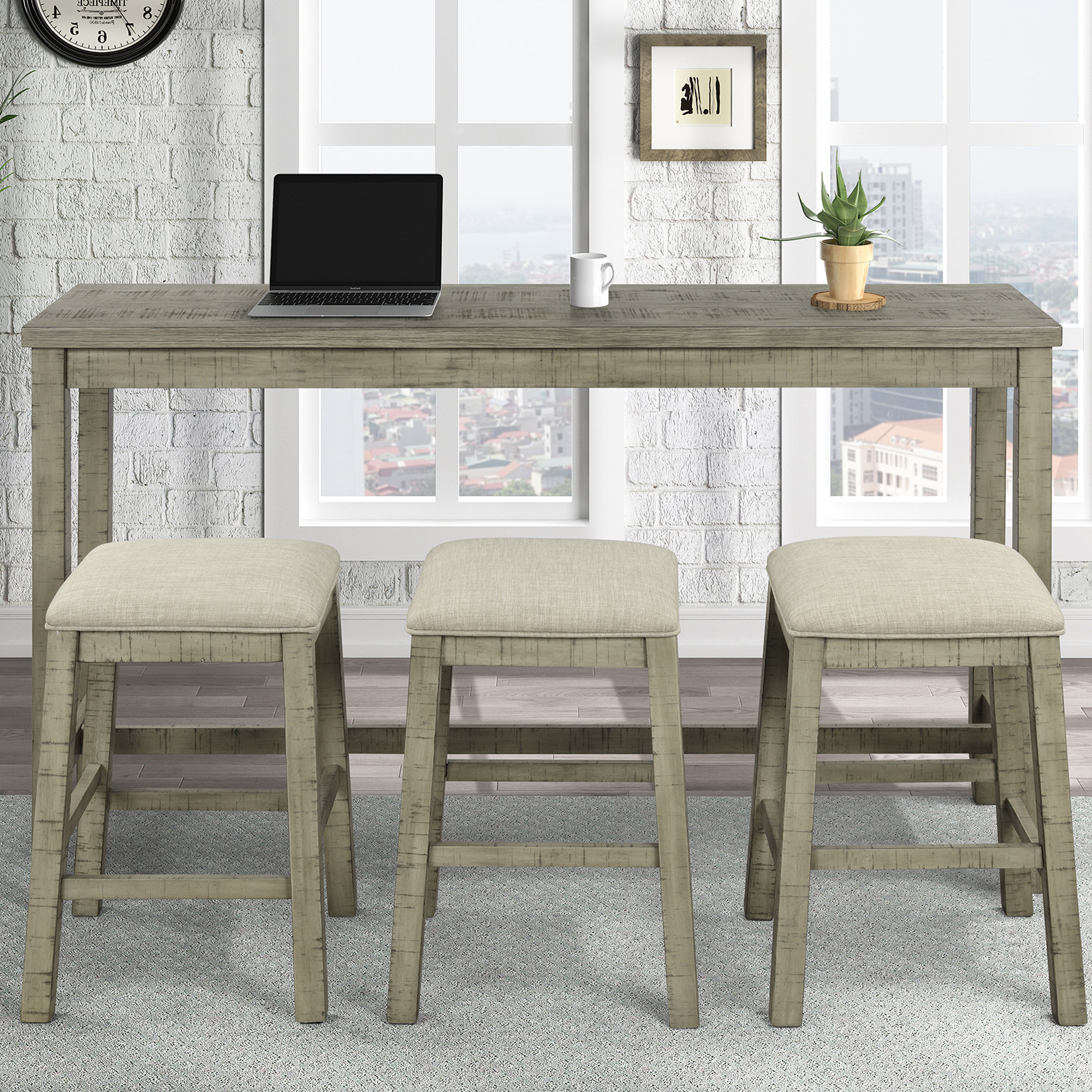 Red Barrel Studio Edrik 4 - Piece Counter Height Dining Set - Wayfair ...
