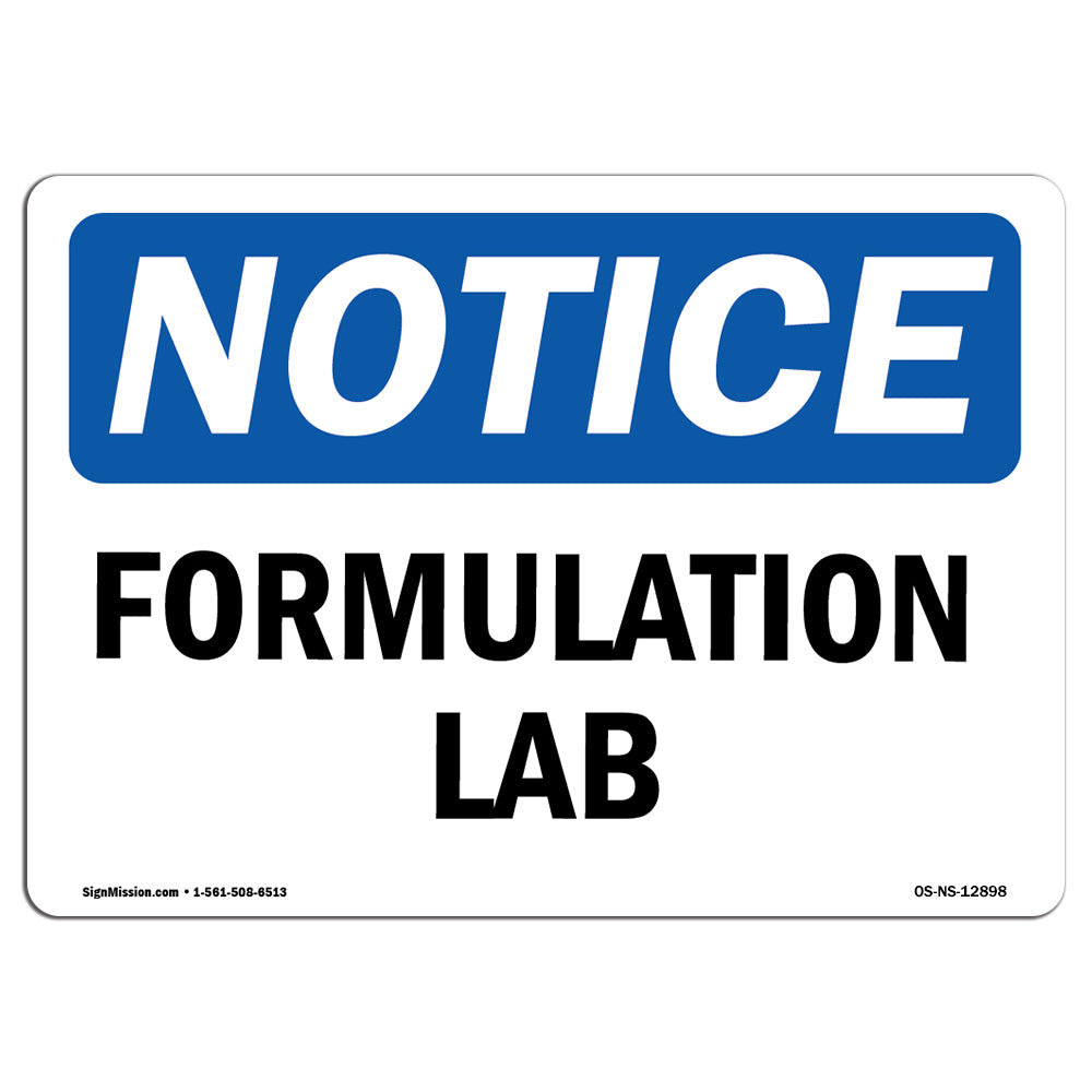 SignMission Formulation Lab Aluminum Sign 12 x 18 | Wayfair